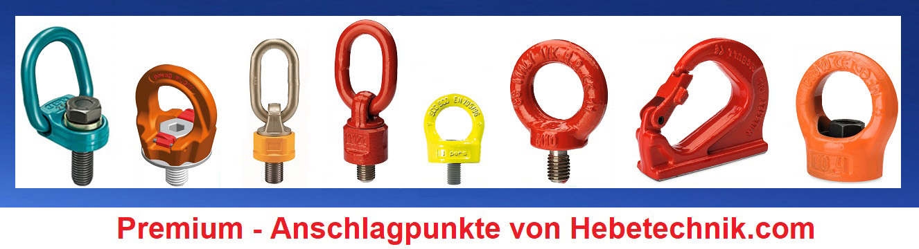 Anschlagpunkte | Anschlagwirbel | Anschweisspunkte | Ringschrauben